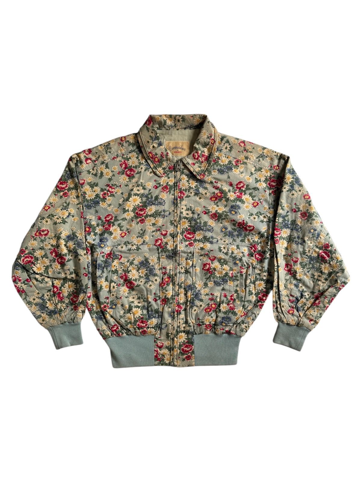 Kenzo VERY RARE VINTAGE JACKET KENZO COMPOSITION FLOWER FLORAL | Grailed