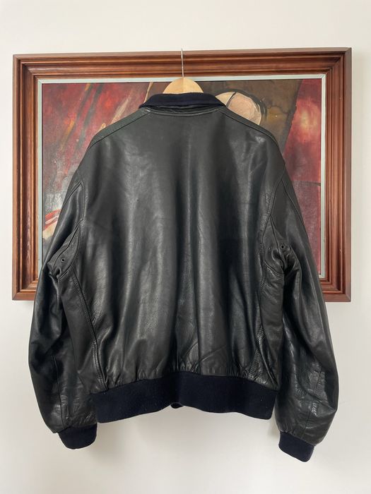 Genuine Leather 80s Vintage CHEVIGNON Aviator Leather Bomber Jacket Boxy | Grailed