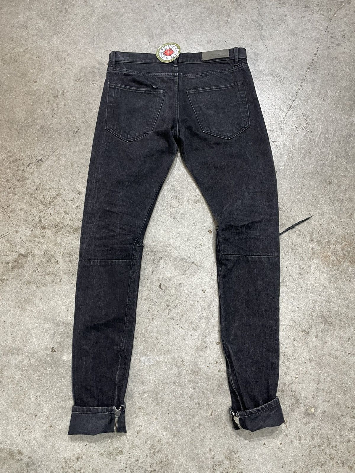 Fear of God FEAR OF GOD FOURTH COLLECTION distressed selvedge denim ...