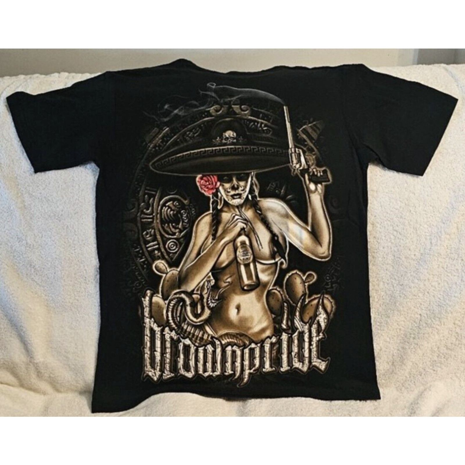 Pistola BROWN PRIDE DAY OF DEAD LADY AZTEC GUN PISTOL TEQUILA SNAKE ...