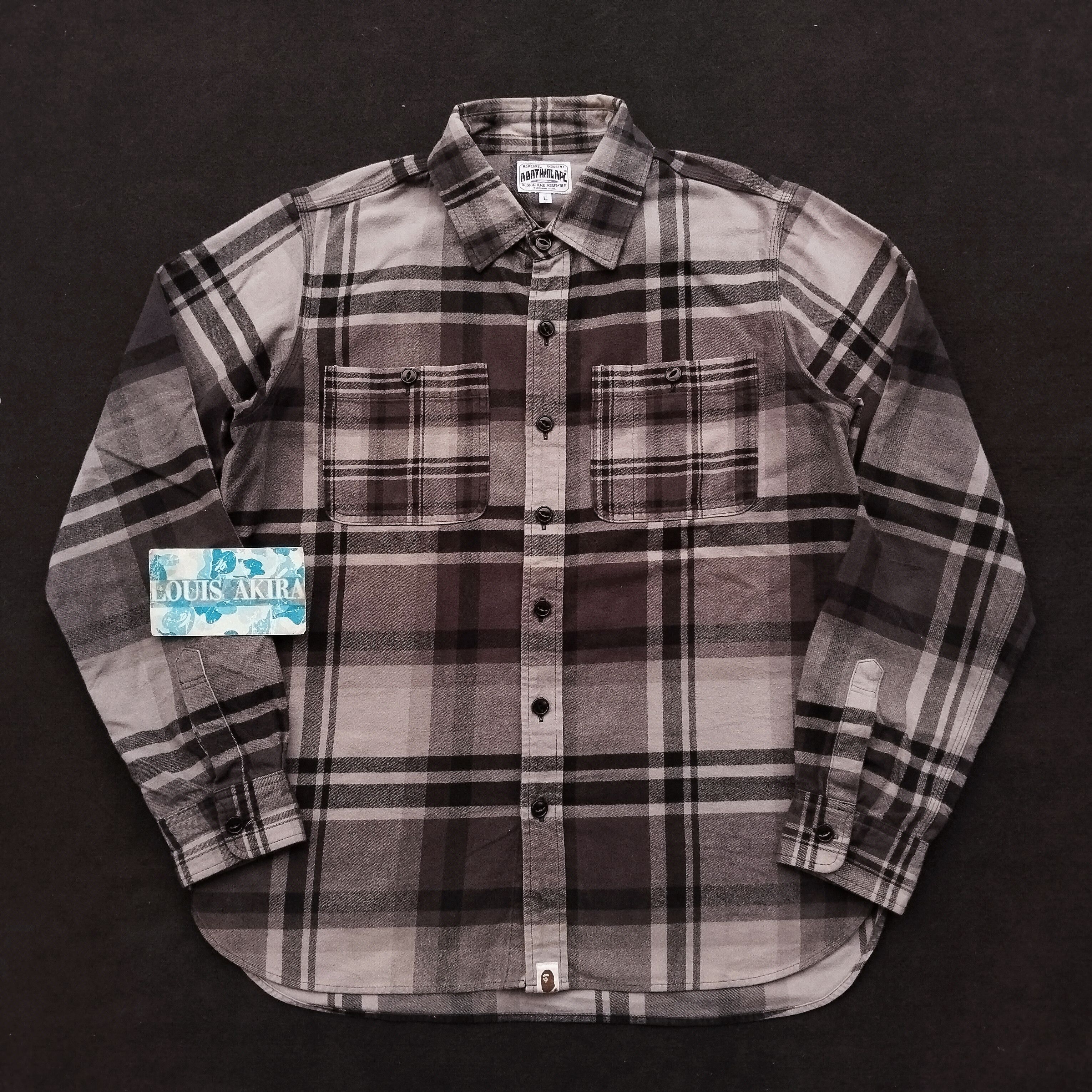 Bape 2012 Zoom Bape Check Flannel Shirt | Grailed