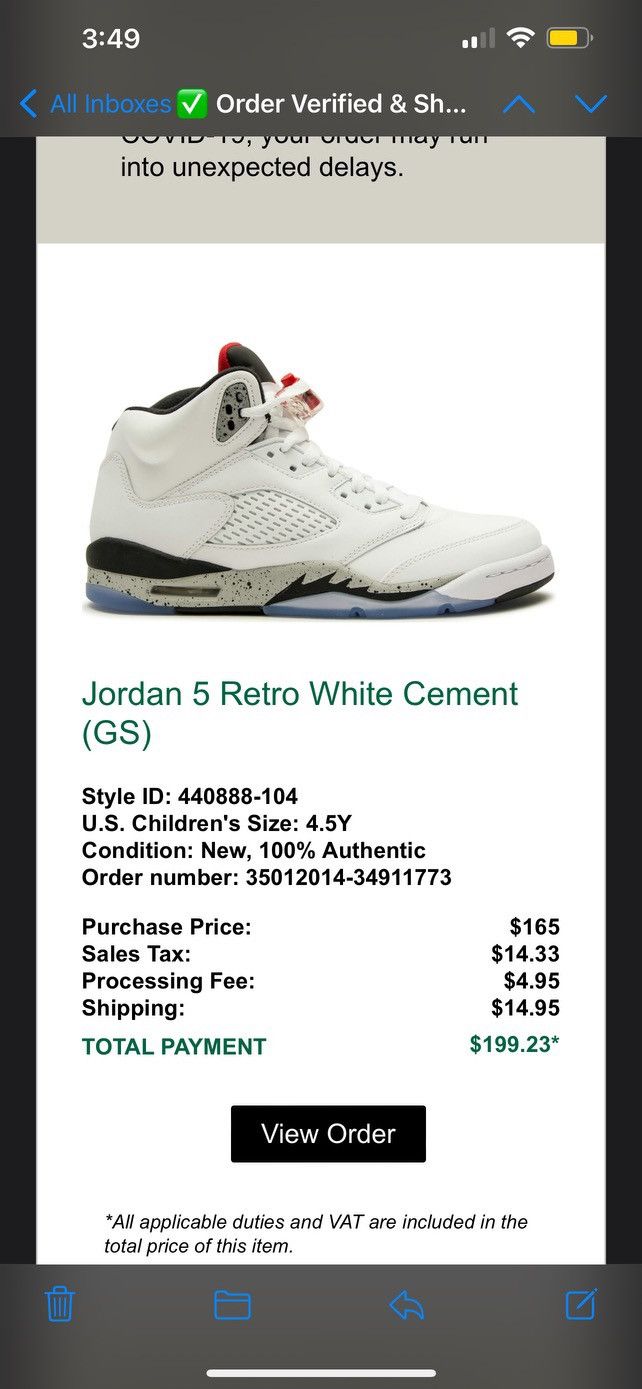 Jordan Brand Jordan 5 - Retro 5 cement | Grailed