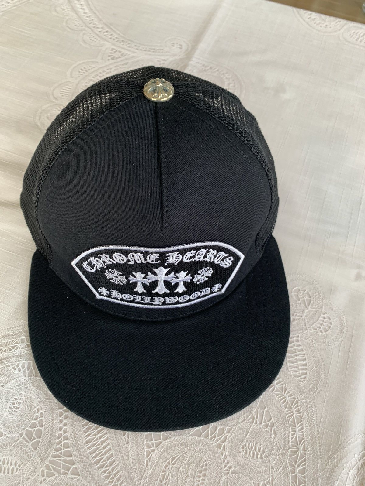 Chrome Hearts Chrome Hearts triple Cross Trucker Hat | Grailed