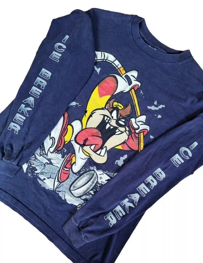 Vintage Vintage Tazz x NHL "Ice Breaker" 90's long sleeve shirt | Grailed