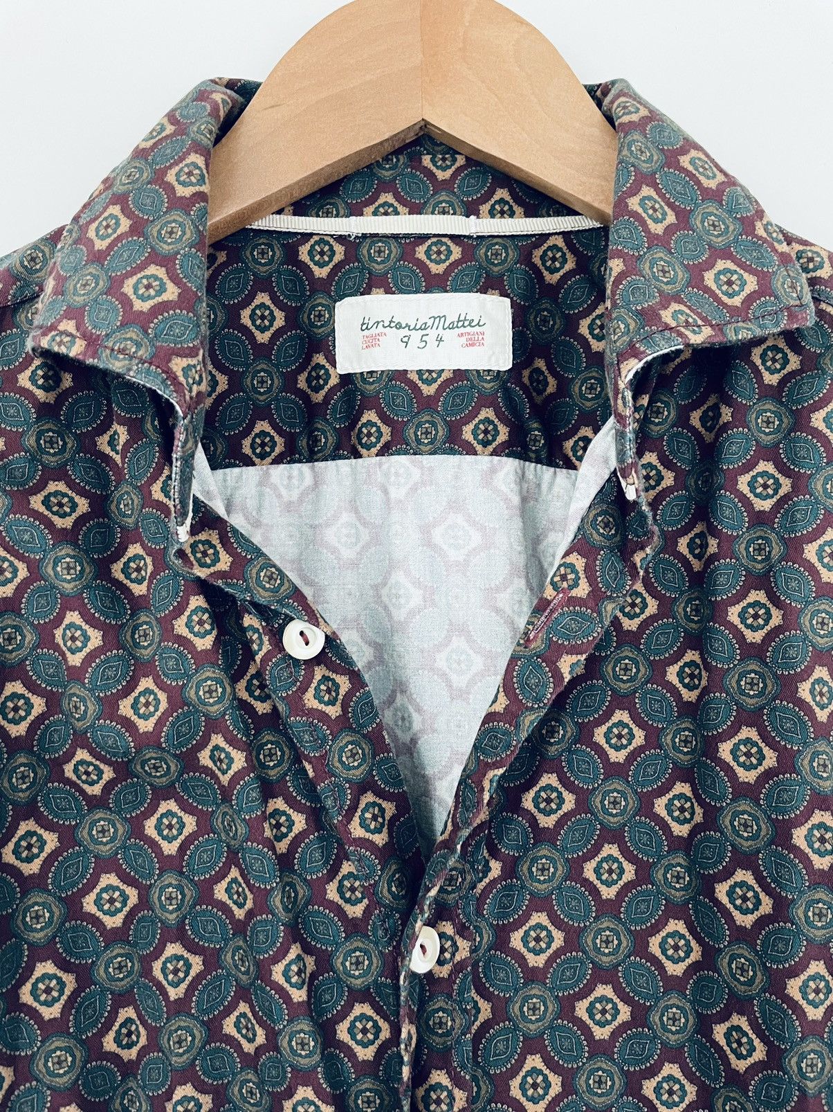Tintoria Mattei dress shirt with beautiful pattern and details | Grailed