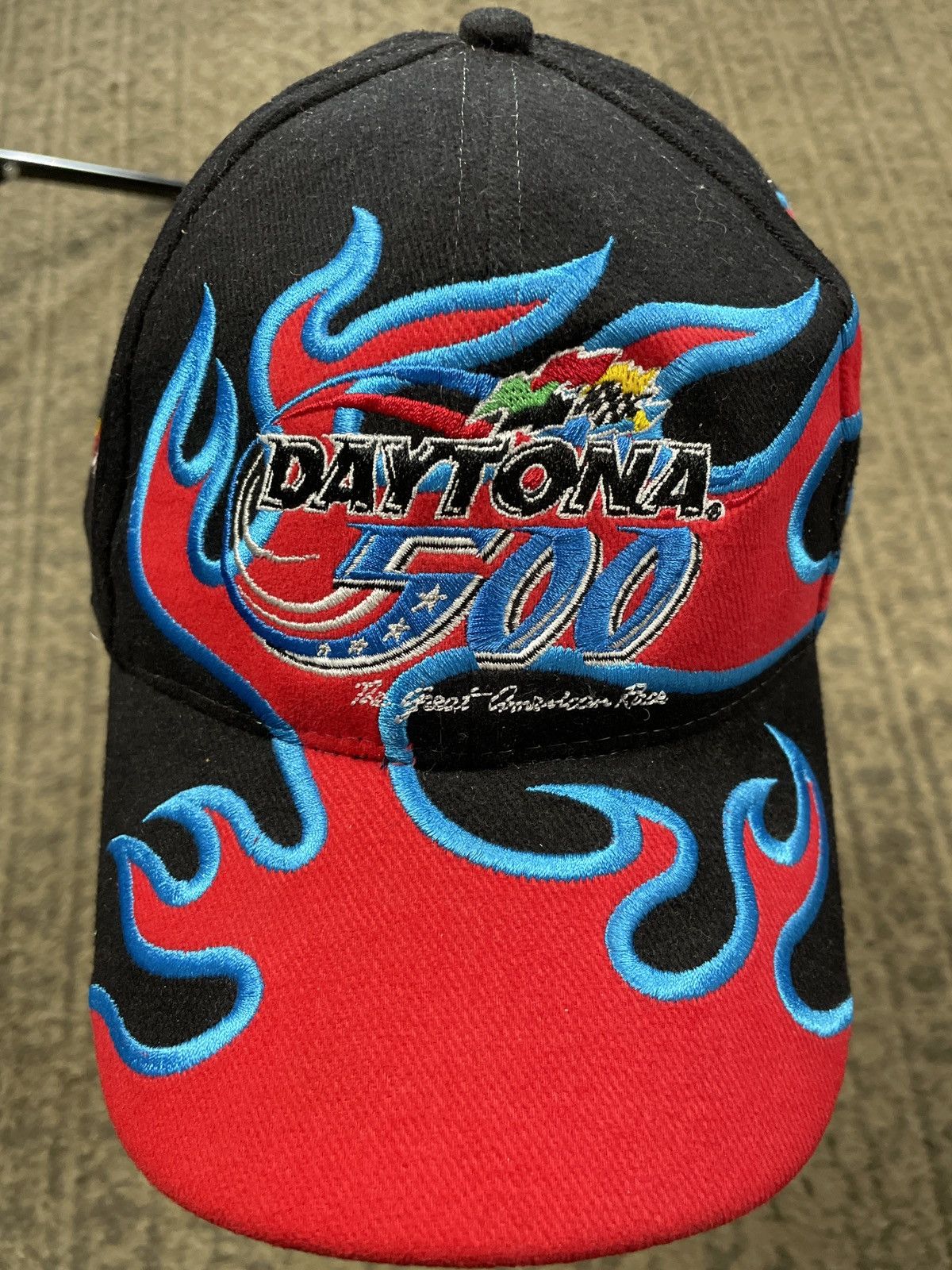 NASCAR × Vintage 2002 Daytona 500 NASCAR Hat Cap Flames Car Racing ...