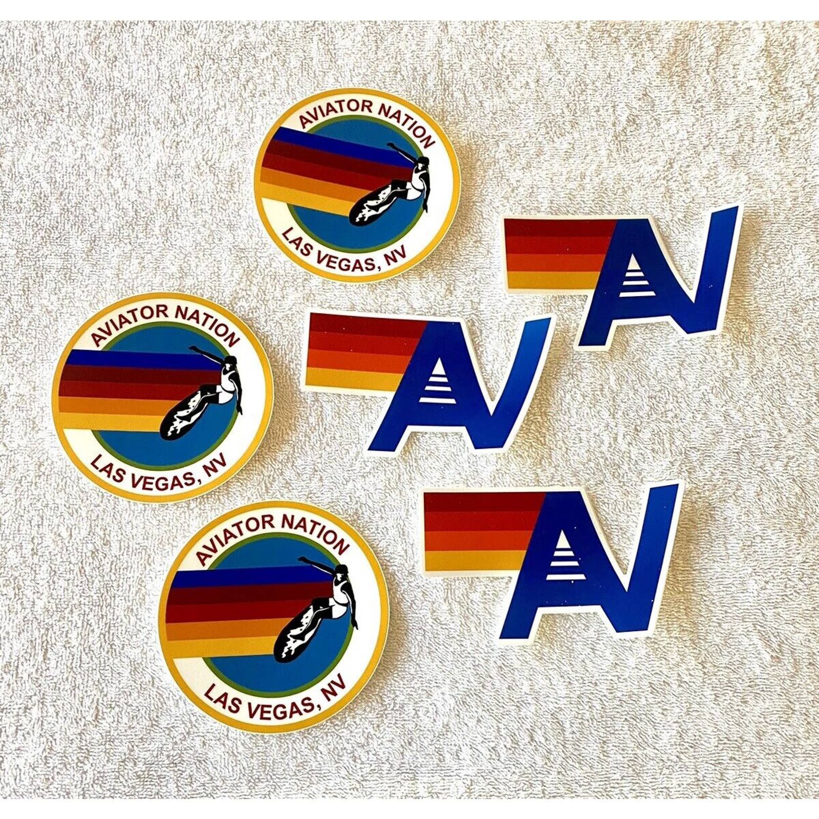 Aviator Nation Aviator Nation Las Vegas Surf Stripe 70s Logo Sticker ...
