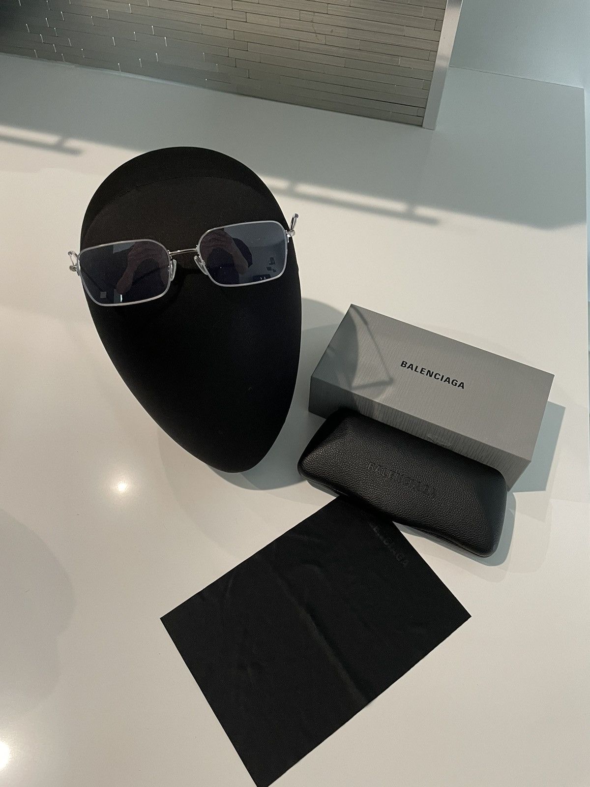 Balenciaga Balenciaga Invisible Rectangle Glasses | Grailed