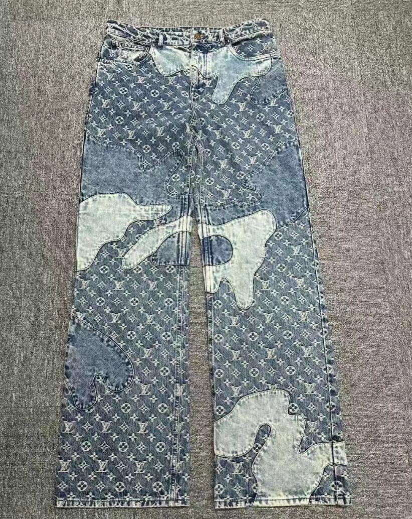 Louis Vuitton Louis Vuitton LV presbyopia deconstructed jeans | Grailed