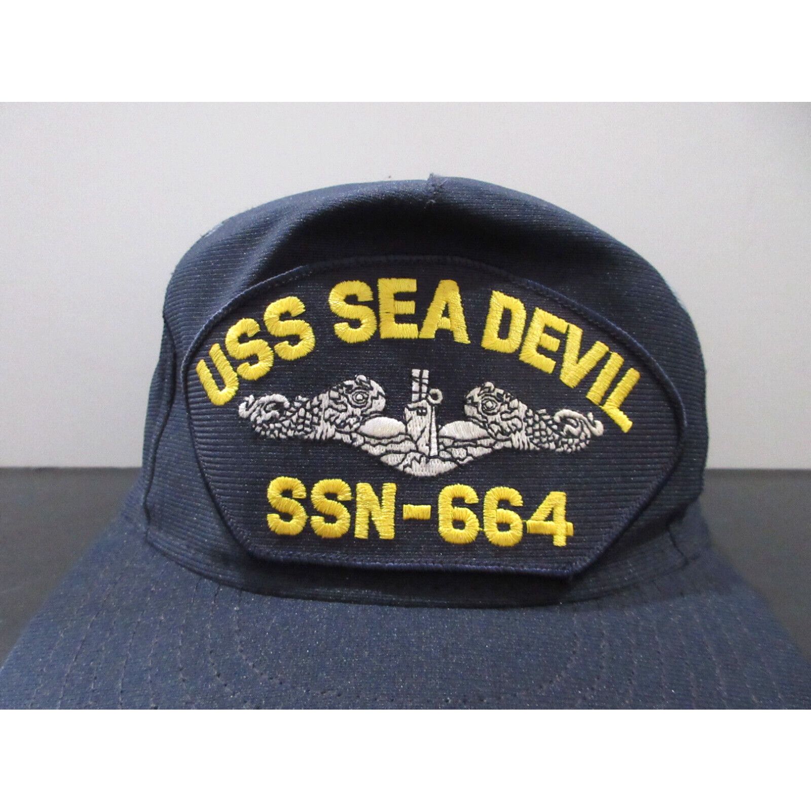 Vintage VINTAGE USS Sea Devil Hat Cap Snap Back Blue Military Navy Ship ...