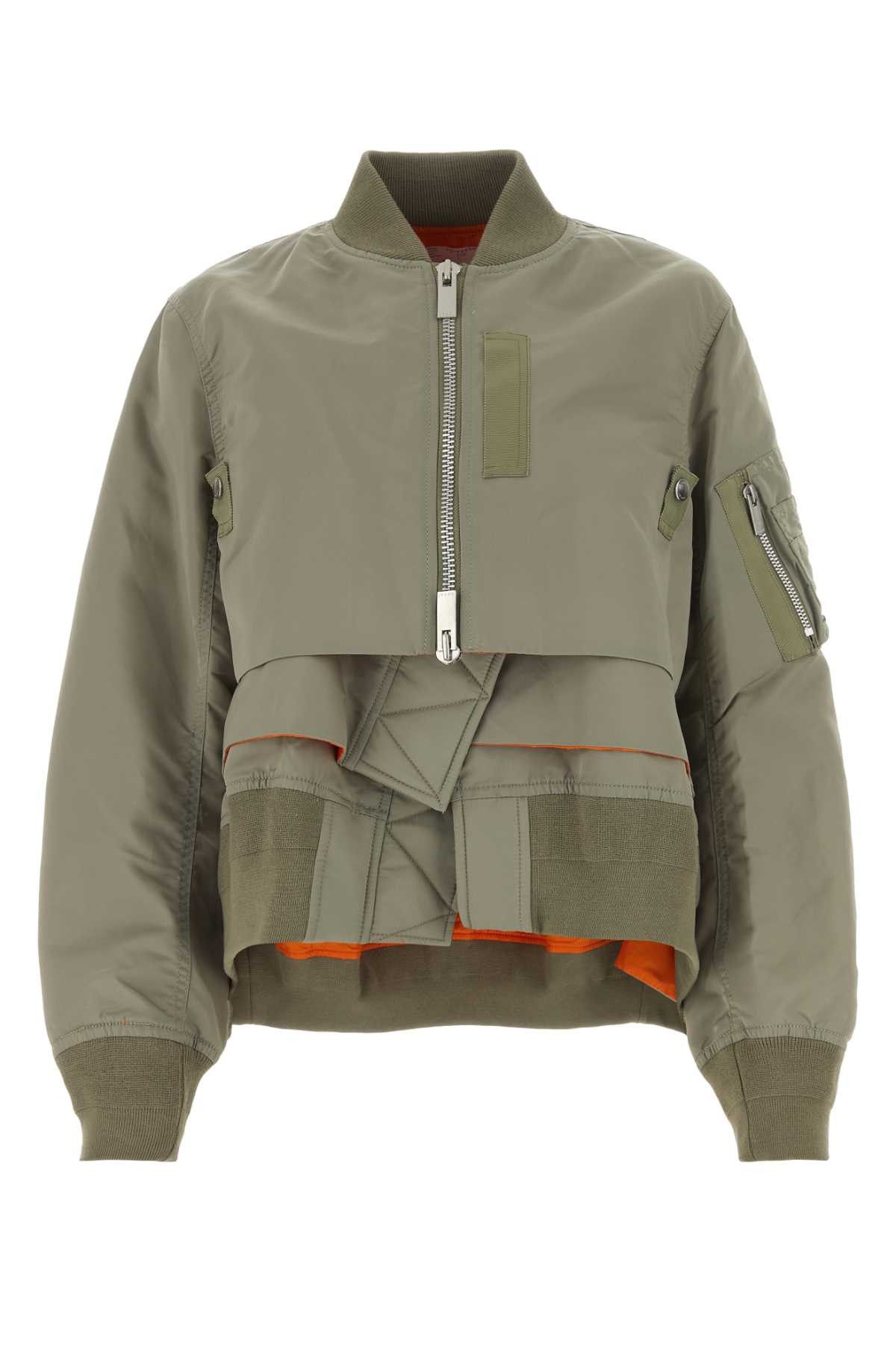 Sacai Sage Green Nylon Twill Blouson | Grailed