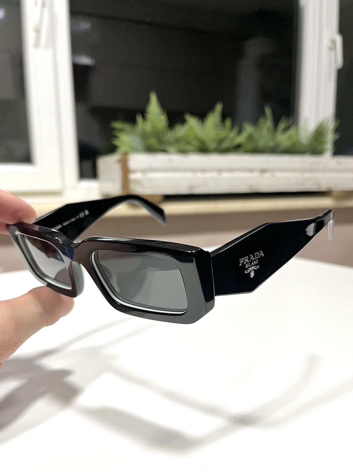 Prada × Streetwear × Vintage PRADA SYMBOLE RECTANGULAR CUSTOM PUNK ROCK ...