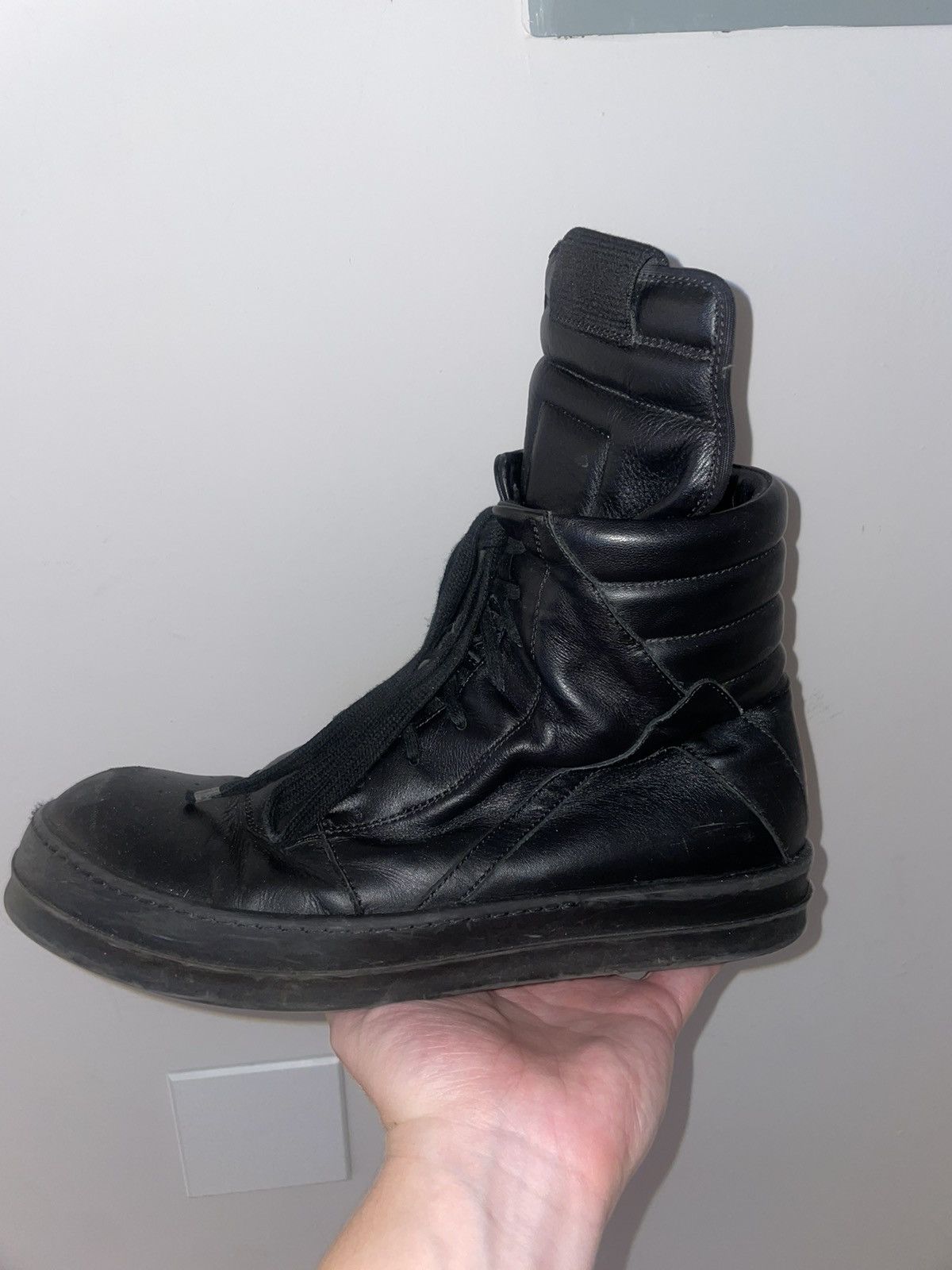 Rick Owens Rick Owens Black/Black Geobaskets | Grailed