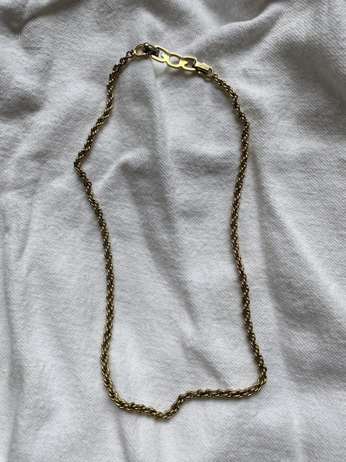Dior × Vintage CHRISTIAN DIOR 90s GOLD LINK VINTAGE CHAIN NECKLACE ...