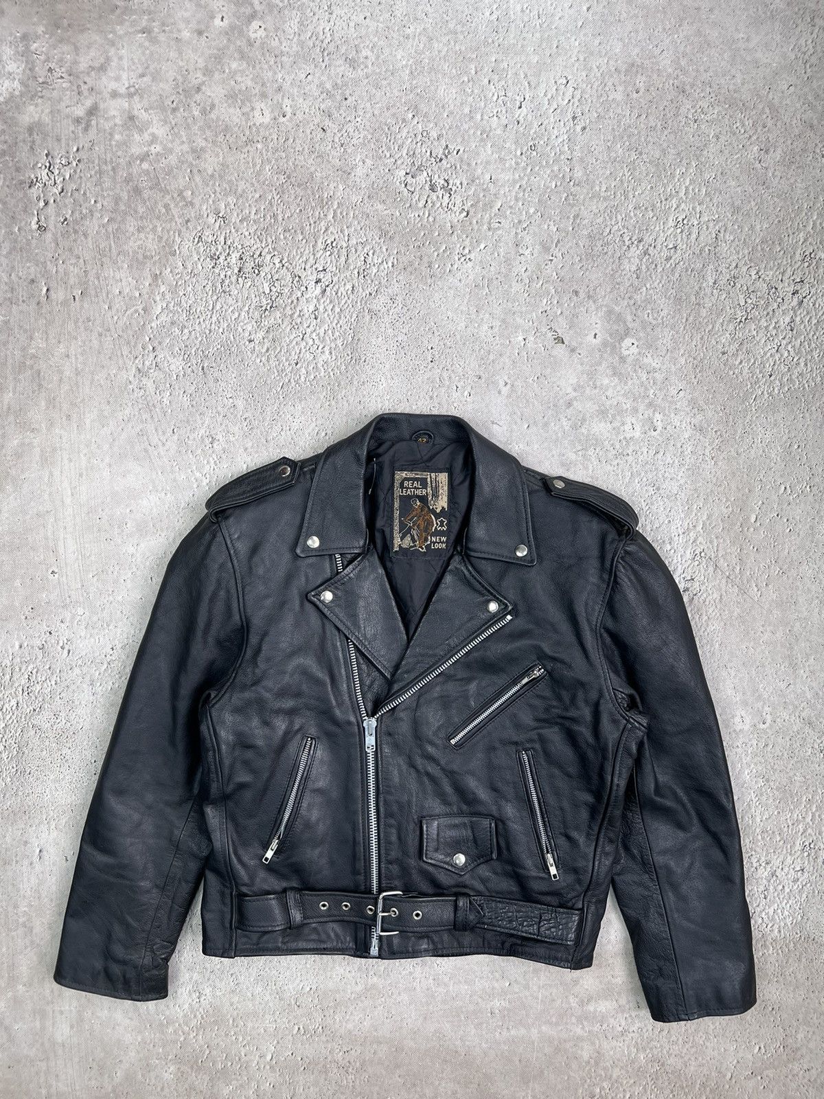 Vintage Vintage 00s Punk Leather Biker bomber jacket By Schott | Grailed