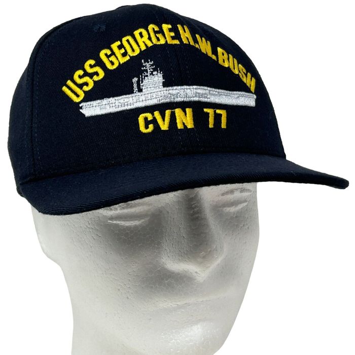 Other USS George H W Bush CVN 77 Hat Blue Avenger US Navy USN Cap | Grailed