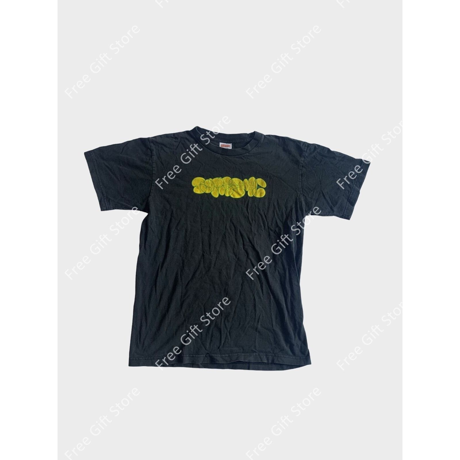 Supreme Vintage Supreme Bubble Graffitti 1990's Navy Neck Box Logo | Grailed