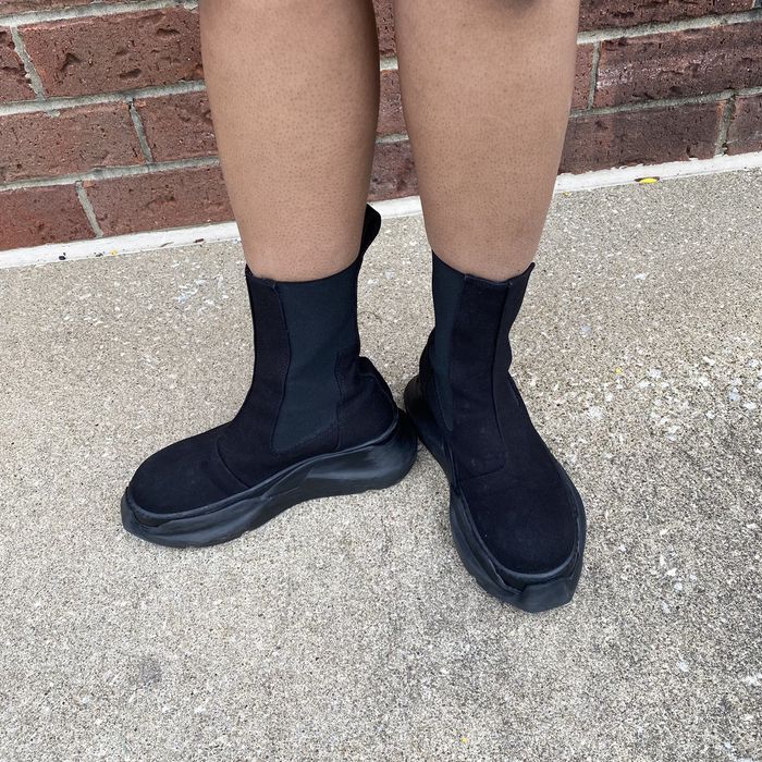 Rick Owens Rick Owens DRKSHDW Gethsemane Beatle Abstract Boots Triple ...