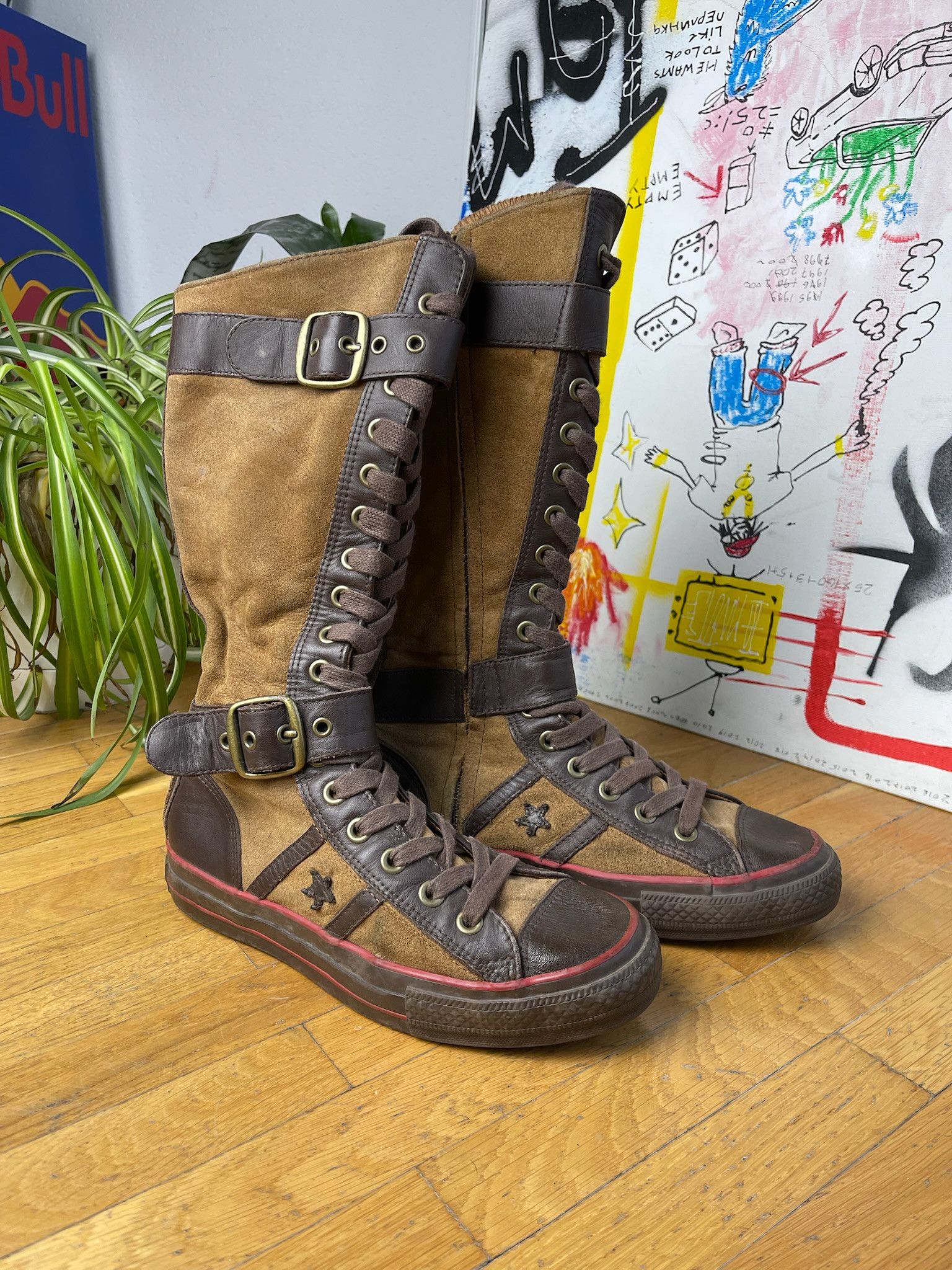 Converse CONVERSE HIGH VINTAGE BOXING MOTO BIKER BOOTS | Grailed