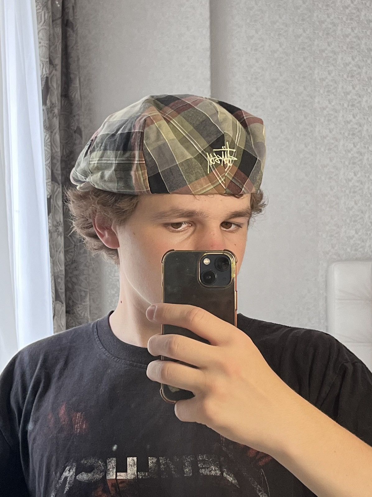 Vintage 🔥RARE 90’S STUSSY CHECKED BERET Y2K CLASSIC HAT CAP | Grailed