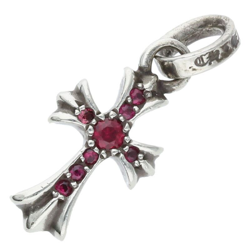 Chrome Hearts Ruby Baby Fat Cross Pendant | Grailed