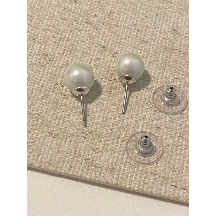 Generic White faux pearl stud earrings | Grailed