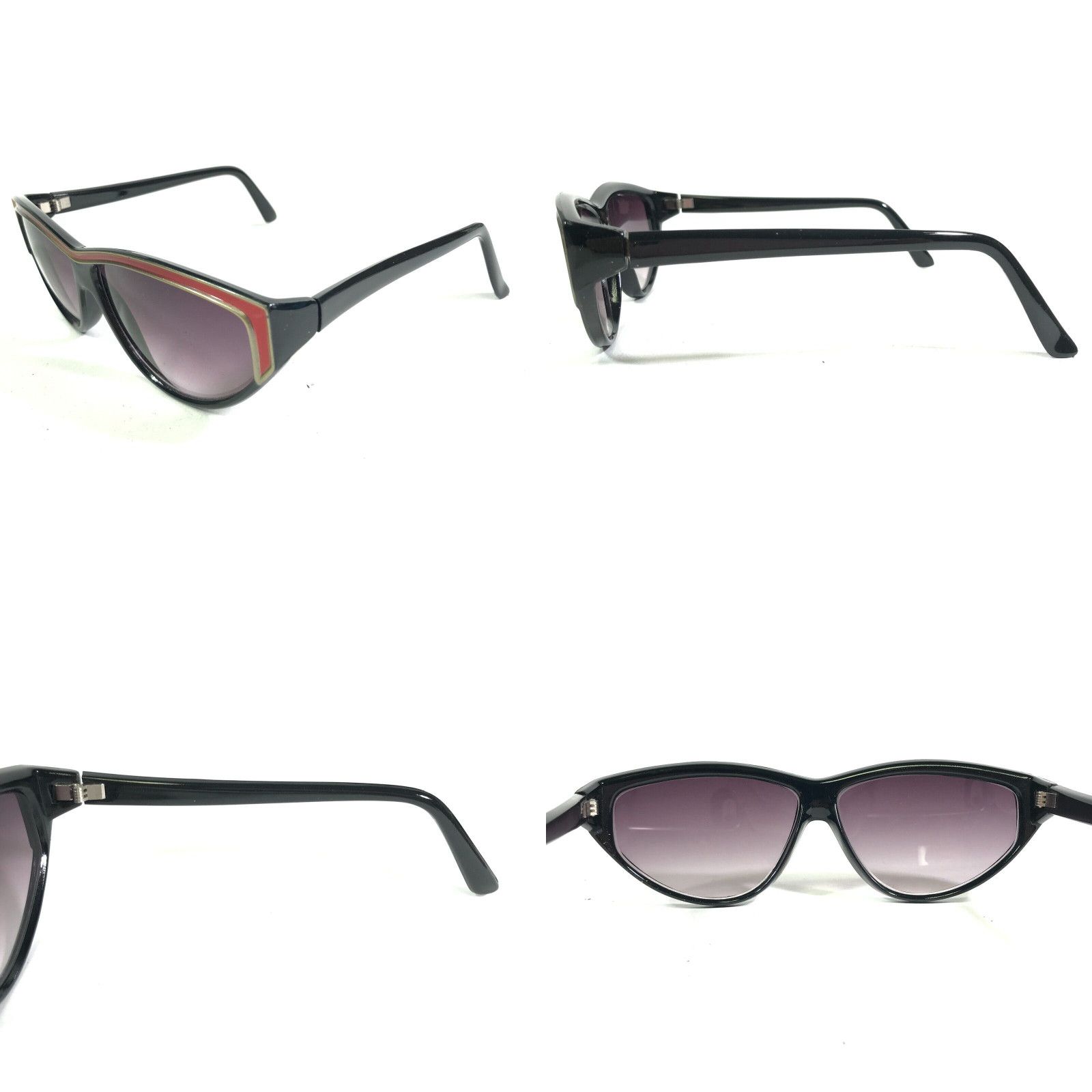 Frame Vintage Cebe Sunglasses Black Geometric Frames with Purple ...