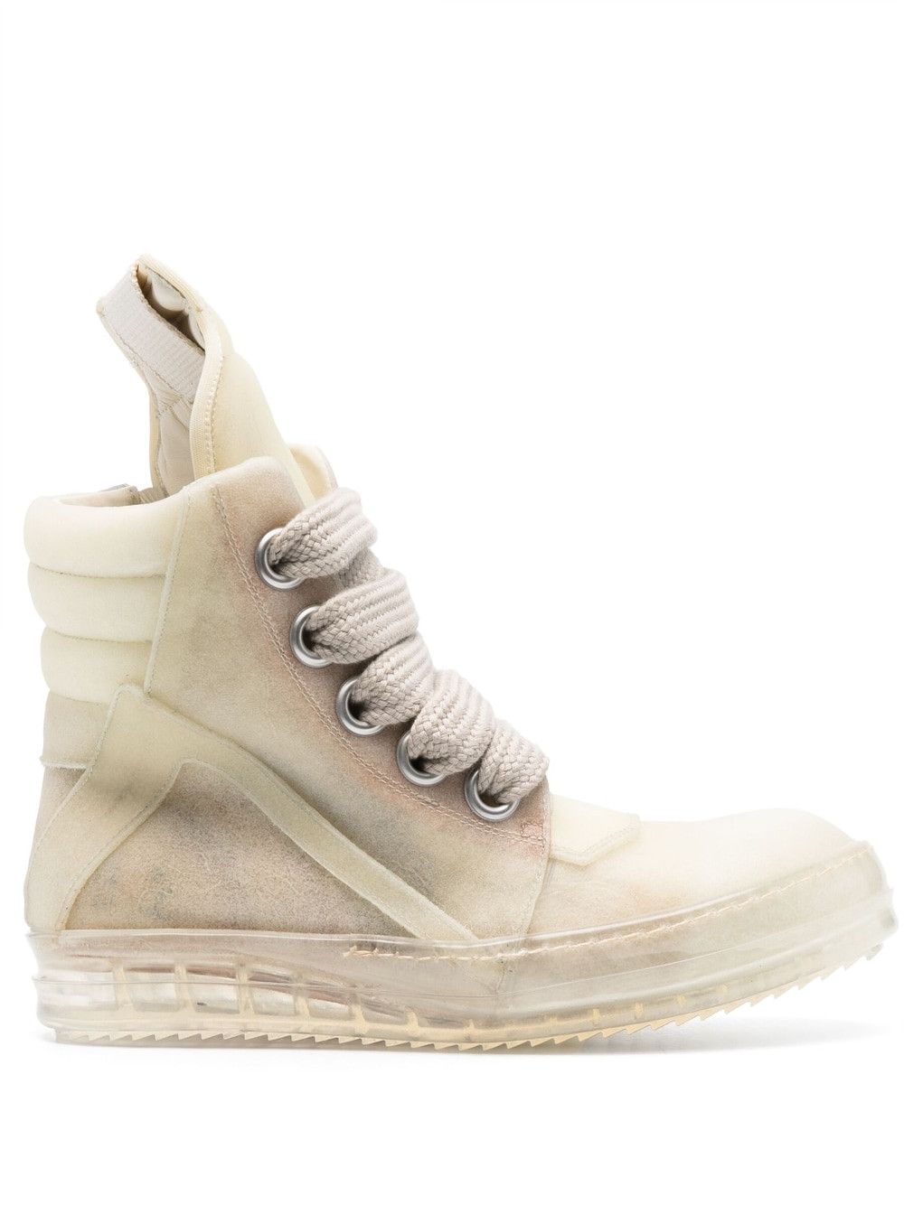 Rick Owens Rick Owens Edfu Transparent Geobasket Sneakers | Grailed