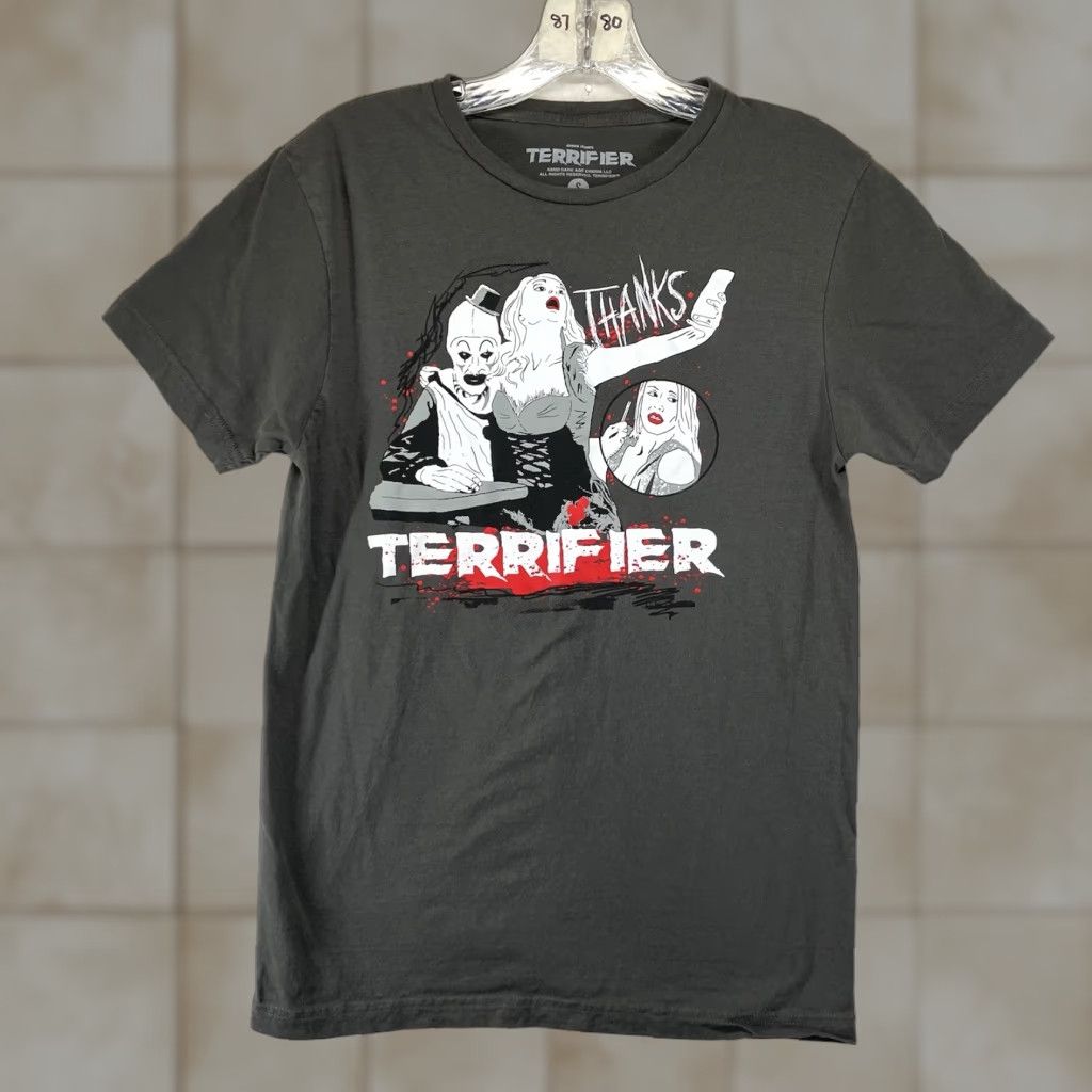 Vintage VINTAGE Terrifier Horror Movie T-Shirt Men Small Gray Blood ...
