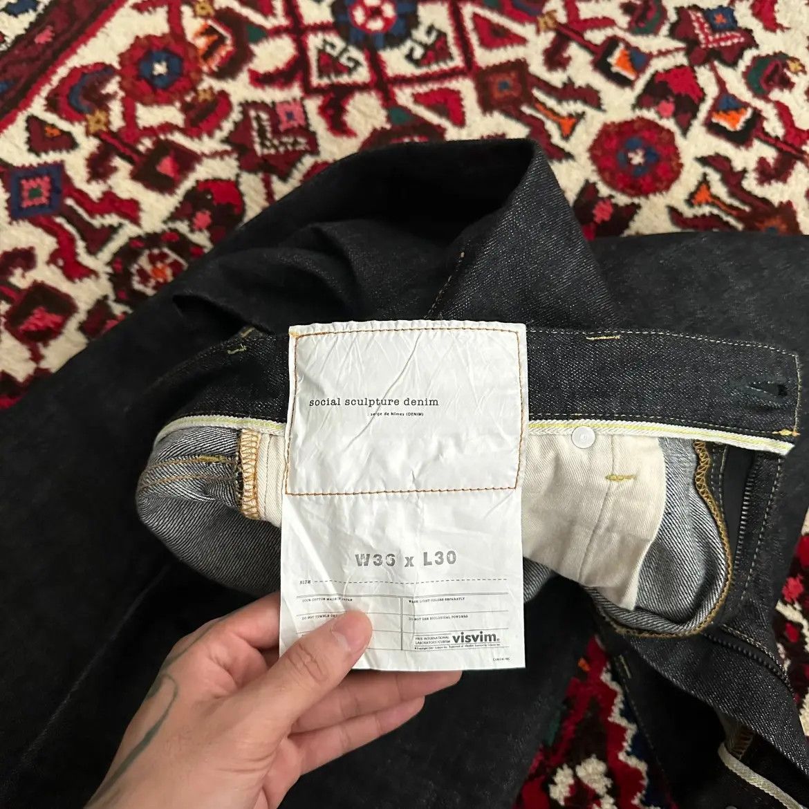 Visvim Visvim 14AW 09R Black Raw Denim | Grailed