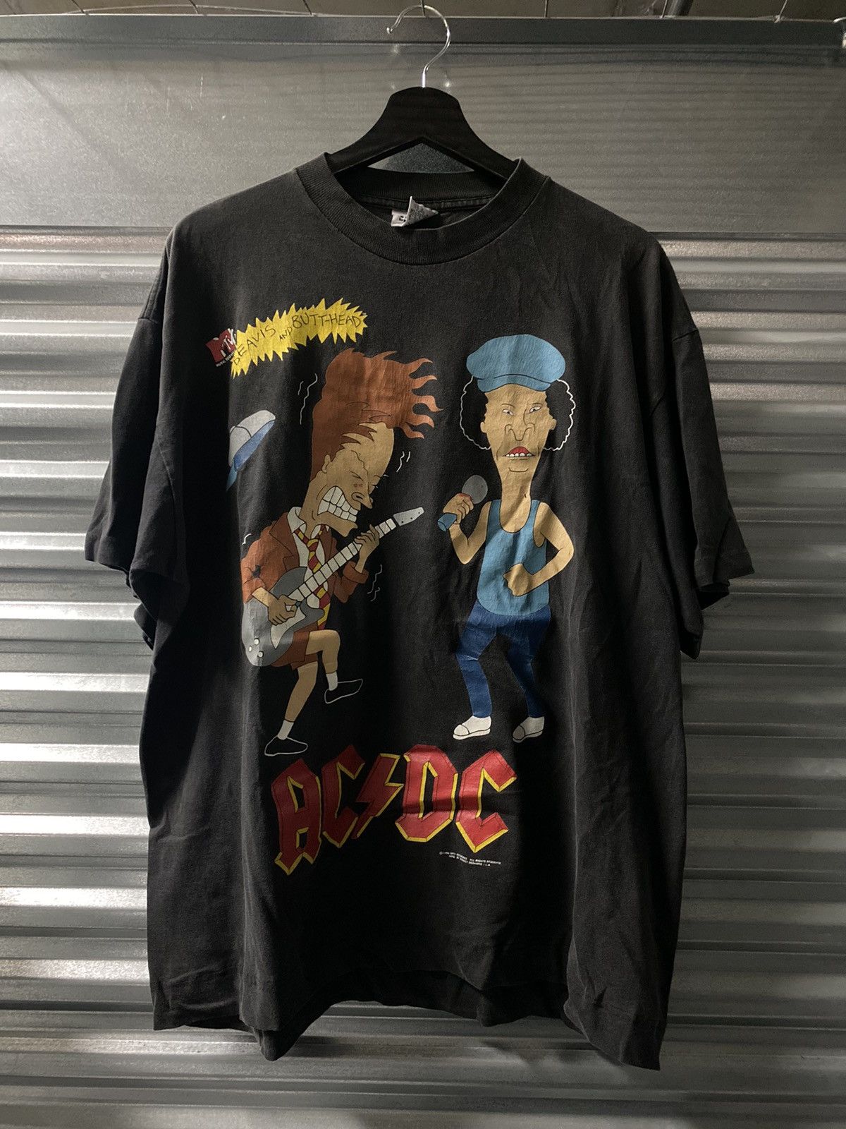 Vintage Vintage Rare 90s Beavis and Butthead AC/DC Tee | Grailed