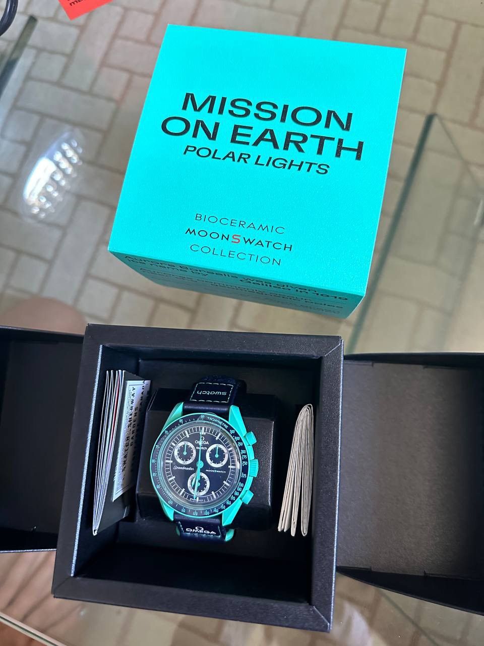 Swatch Swatch x Omega Moonswatch Mission To Earth POLAR LIGHTS | Grailed