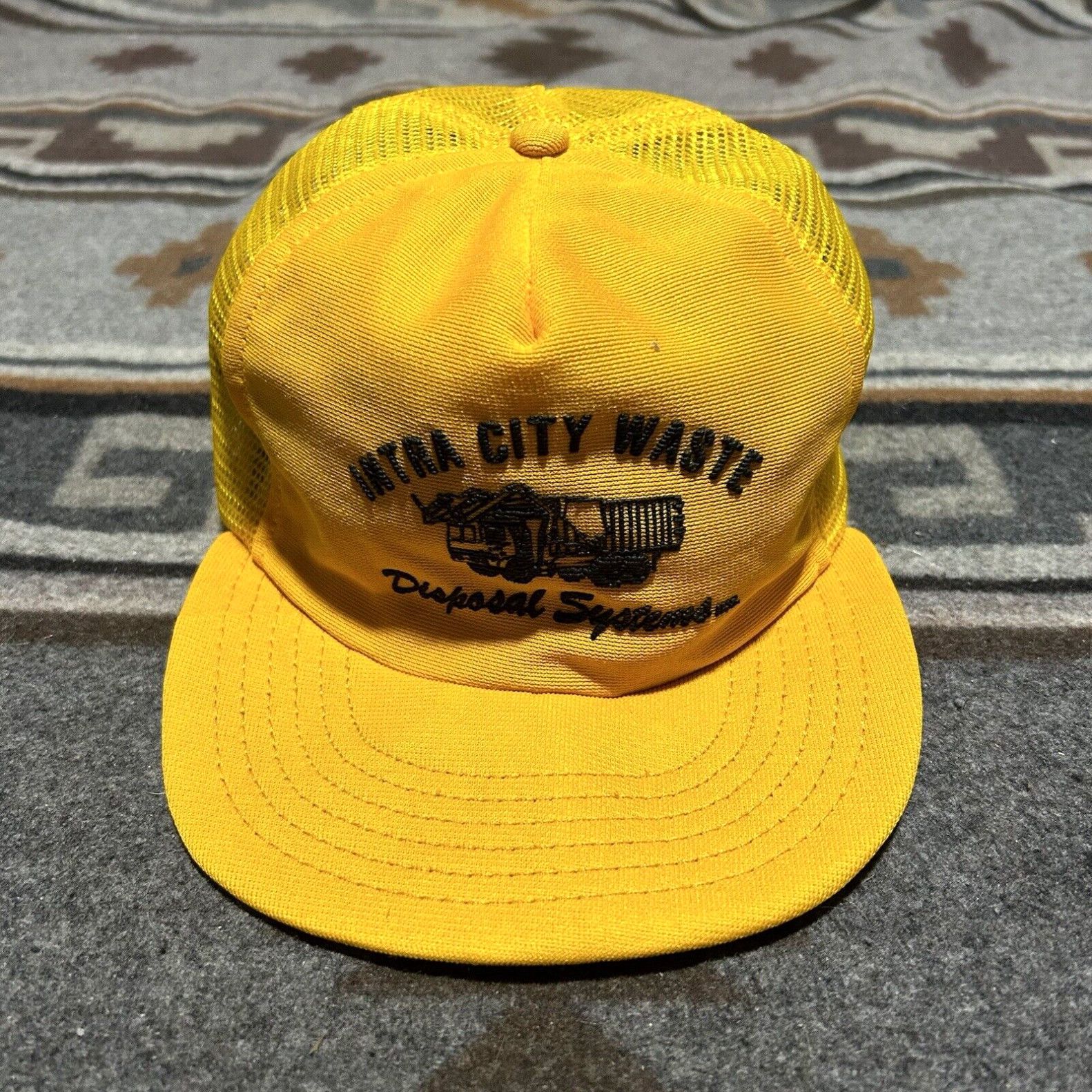 Vintage Vintage Intra-City Waste Disposal Garbage Truck Mesh Trucker ...