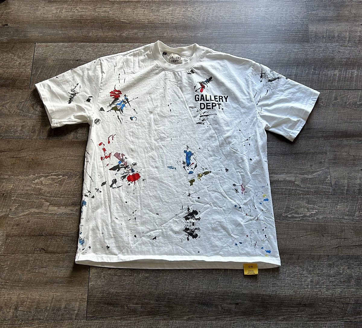 Streetwear × Vintage Gallery Dept. paint splatter t-shirt | Grailed