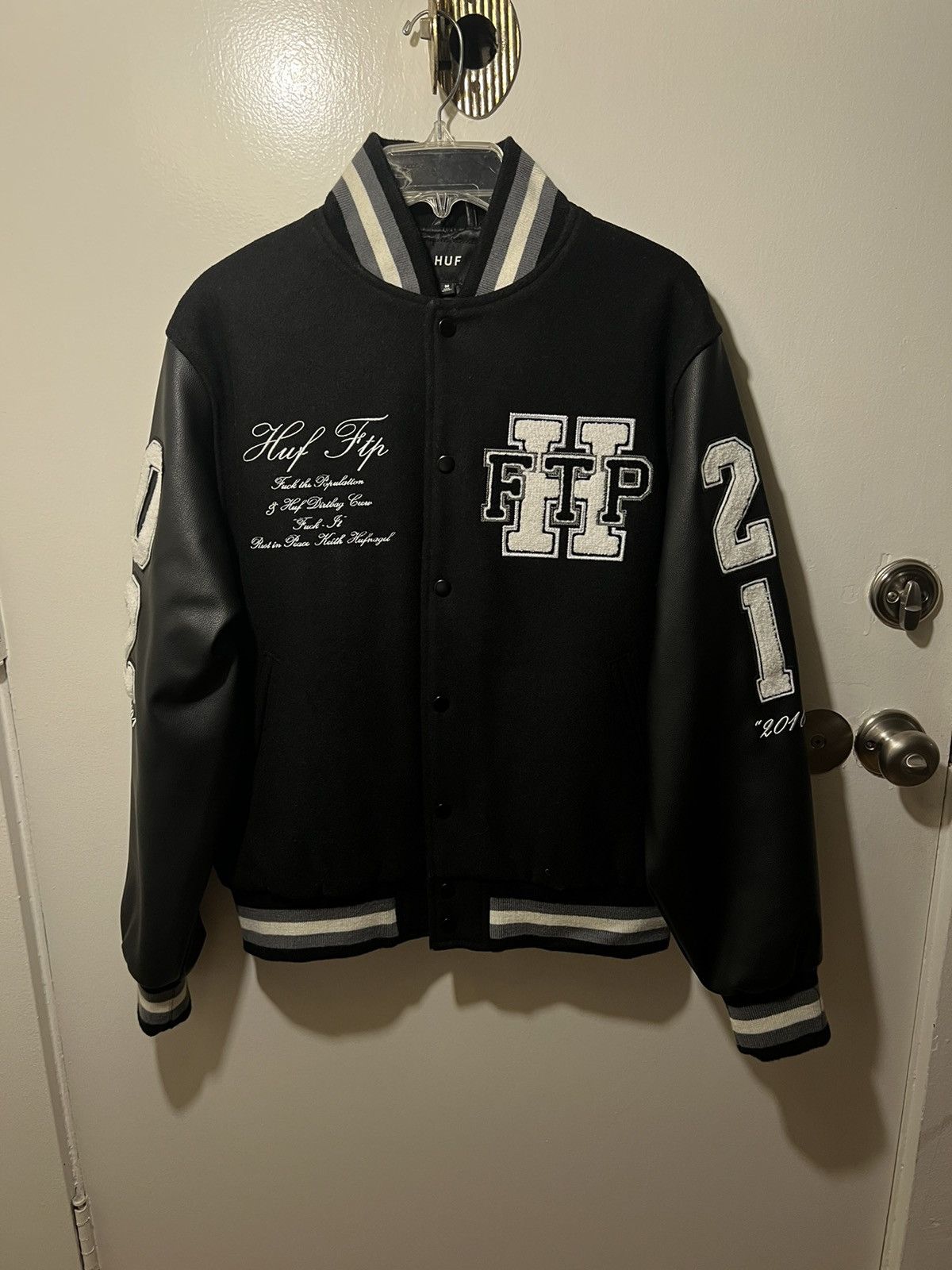 Huf HUF x FTP Varsity Jacket | Grailed