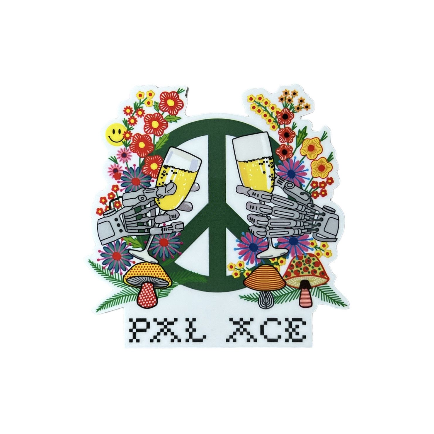 Palace × Stickers Palace Hippy Salute Sticker | Grailed