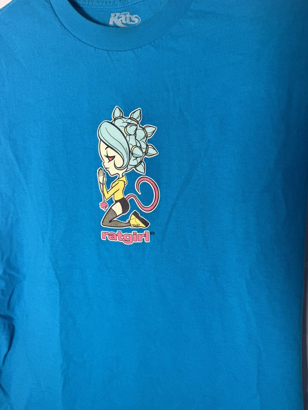 Stray Rats Stray Rats Rat Girl Praying Anime Tank Top Teal | Grailed