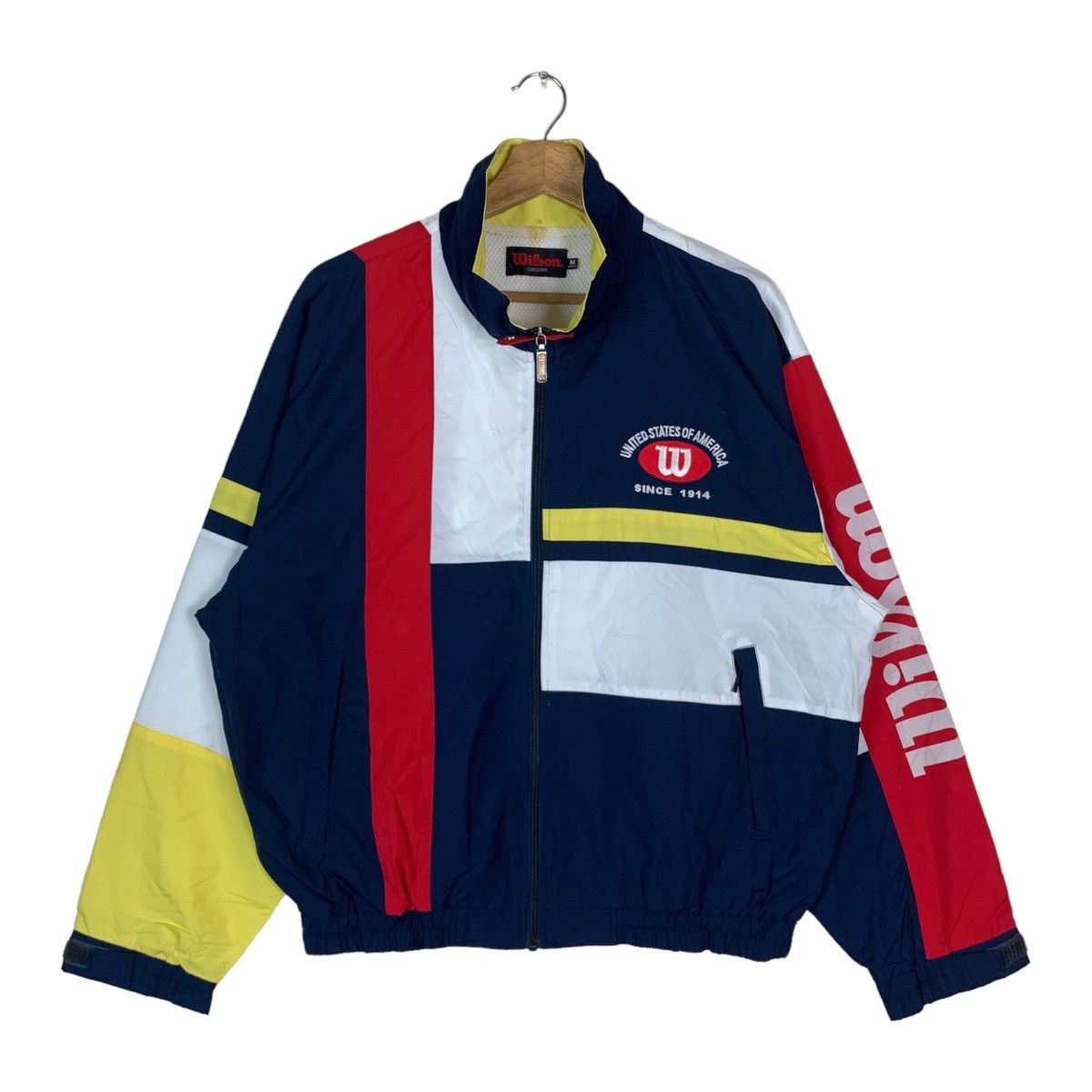 Wilson Vintage Wilson Multicolor Zipper Coach Jacket | Grailed