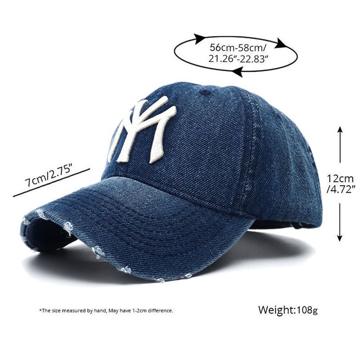 Custom Vintage Y2k Embroidered Denim Baseball Cap for Men/Women | Grailed