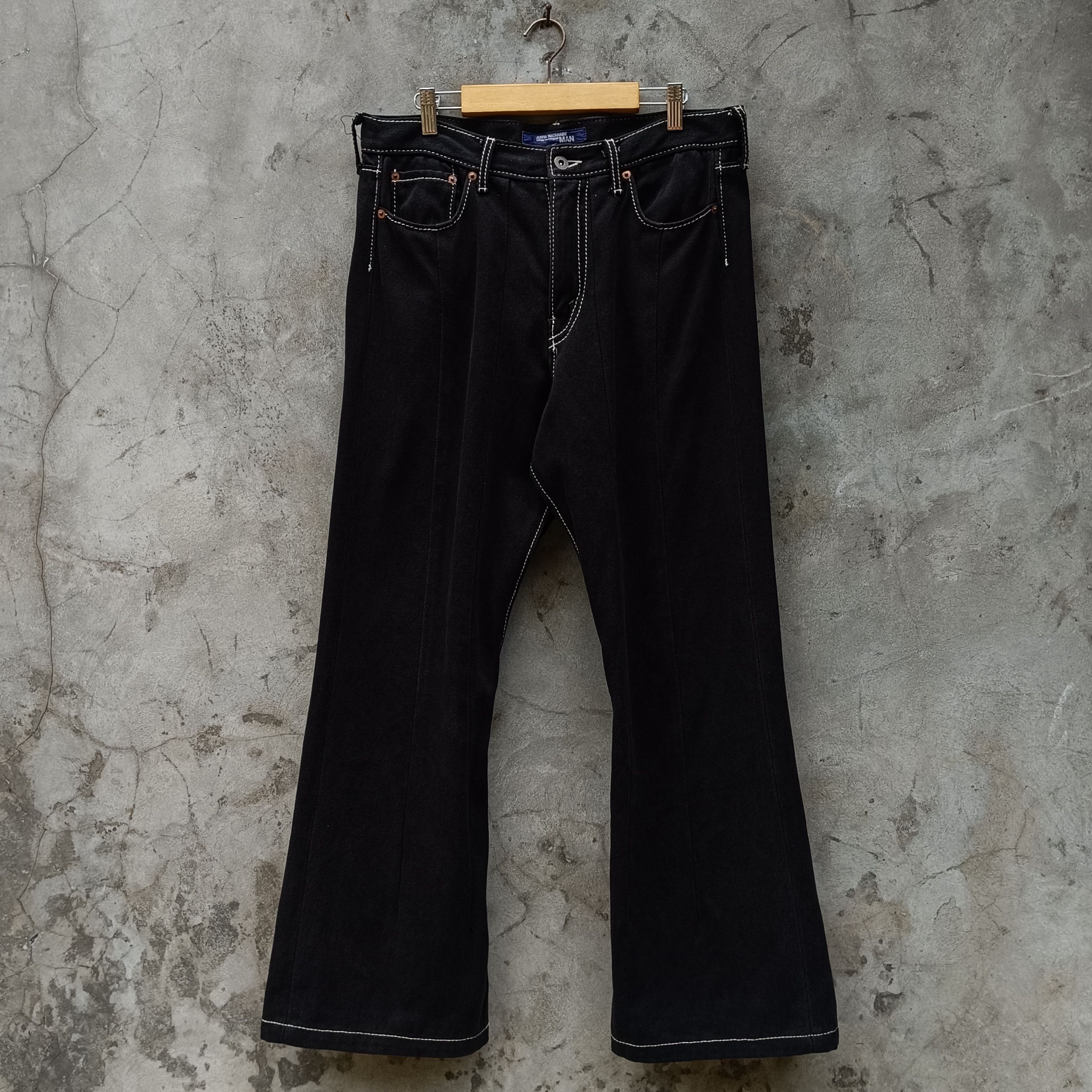 Junya Watanabe AW03 Junya Watanabe CDG Contrast Stich Flared Jeans ...