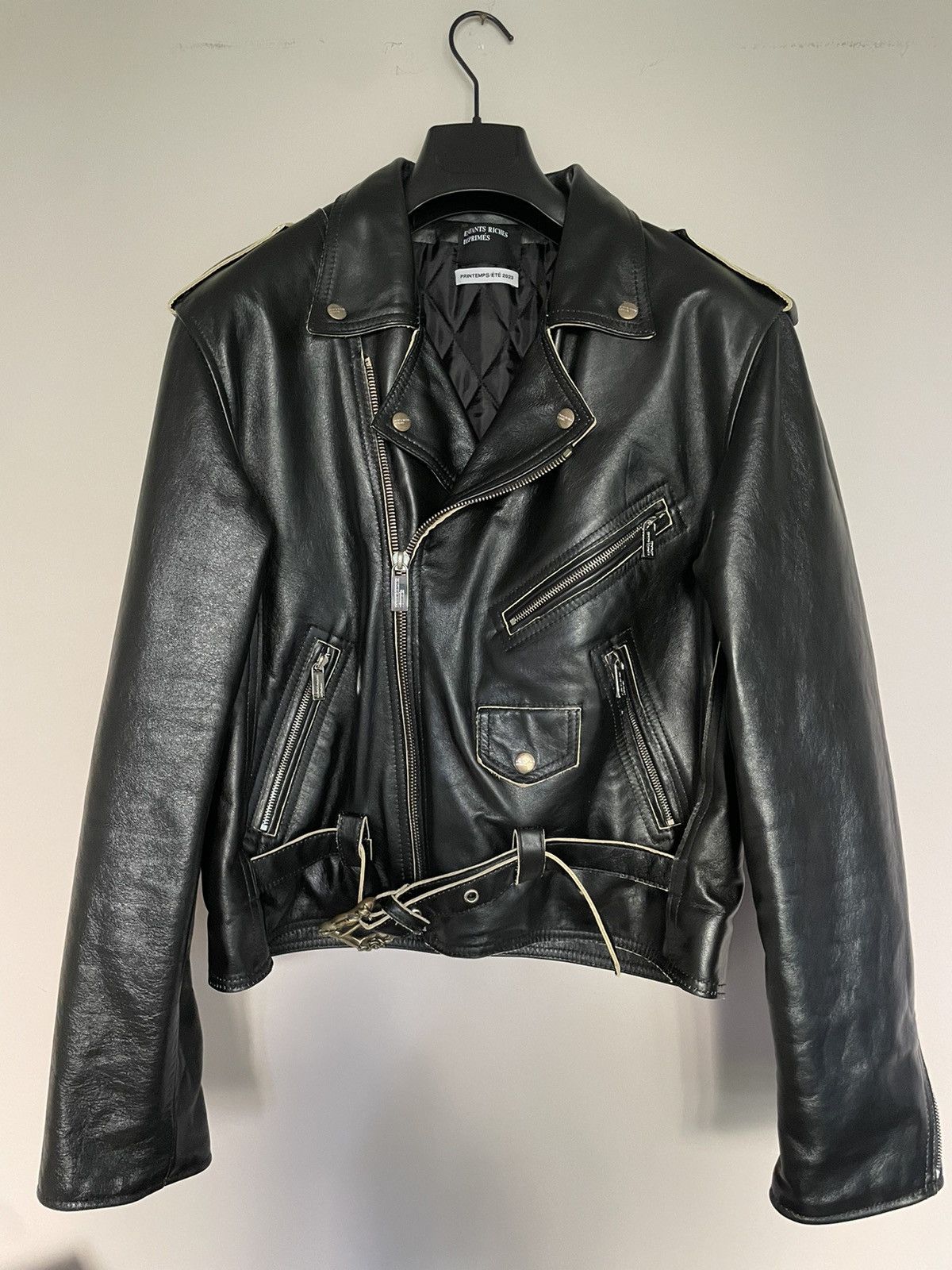 Enfants Riches Deprimes ERD Rose belt biker leather jacket | Grailed
