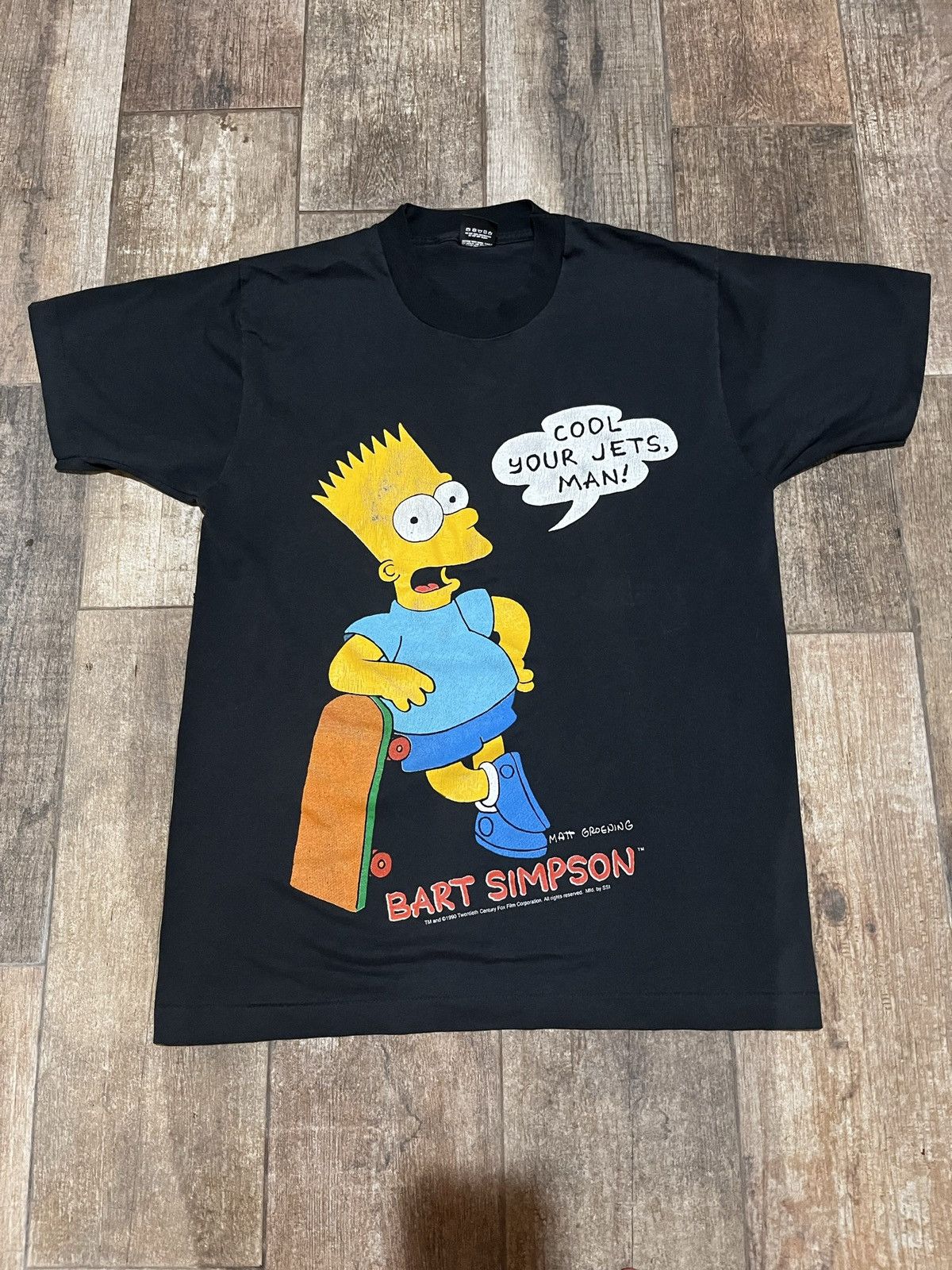 Vintage Vintage 90s Bart Simpson “Cool Your Jets, Man” T-Shirt | Grailed