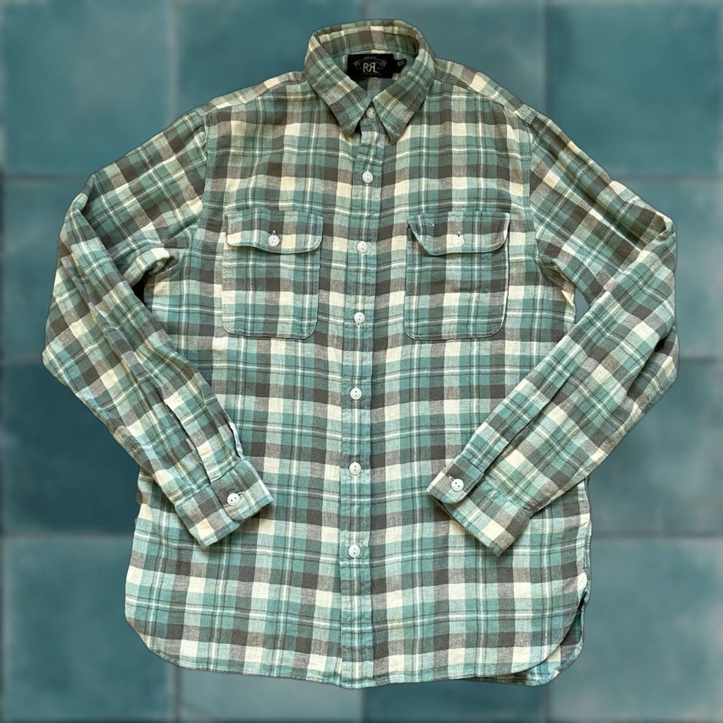 Doublet VINTAGE Ralph Lauren RRL Men's Plaid Flannel Shirt Cotton 40s ...