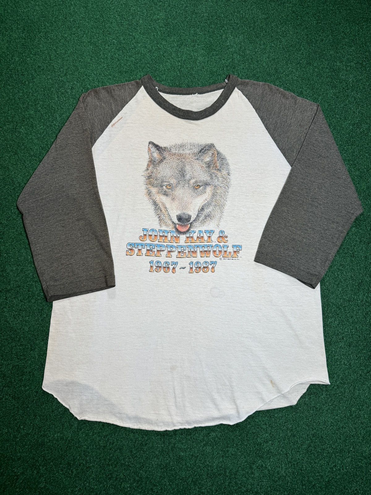 Band Tees × Vintage Vtg 80s RARE John Kay And Steppenwolf Raglan Band T ...