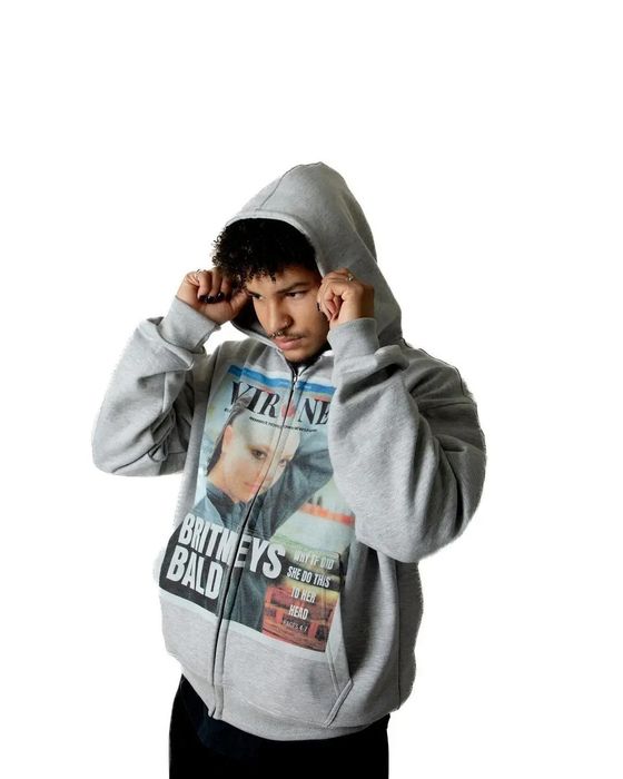 Vintage New Styled Y2K Vintage Britney Spears is Bald Zipper | Grailed