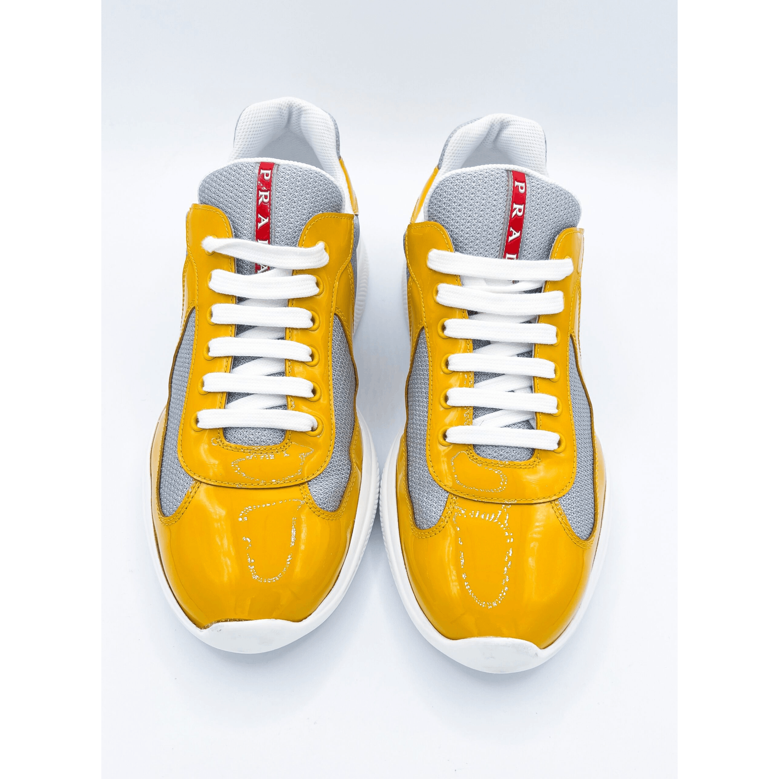 Prada Prada Americas Cup Patent Leather & Technical Fabric White Y | Grailed