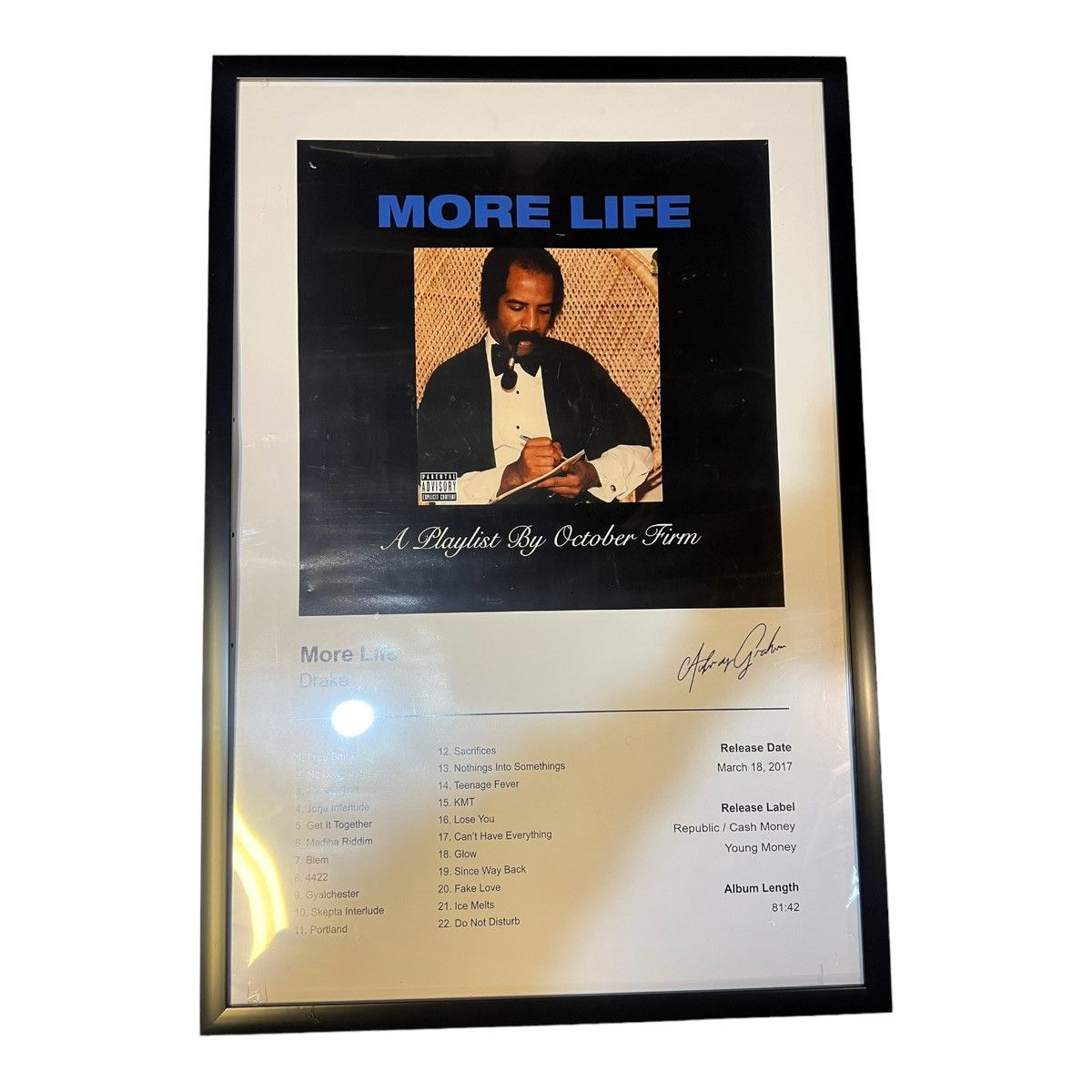 Drake × Hypebeast Drake “More Life” Album Framed Wall Art | Grailed