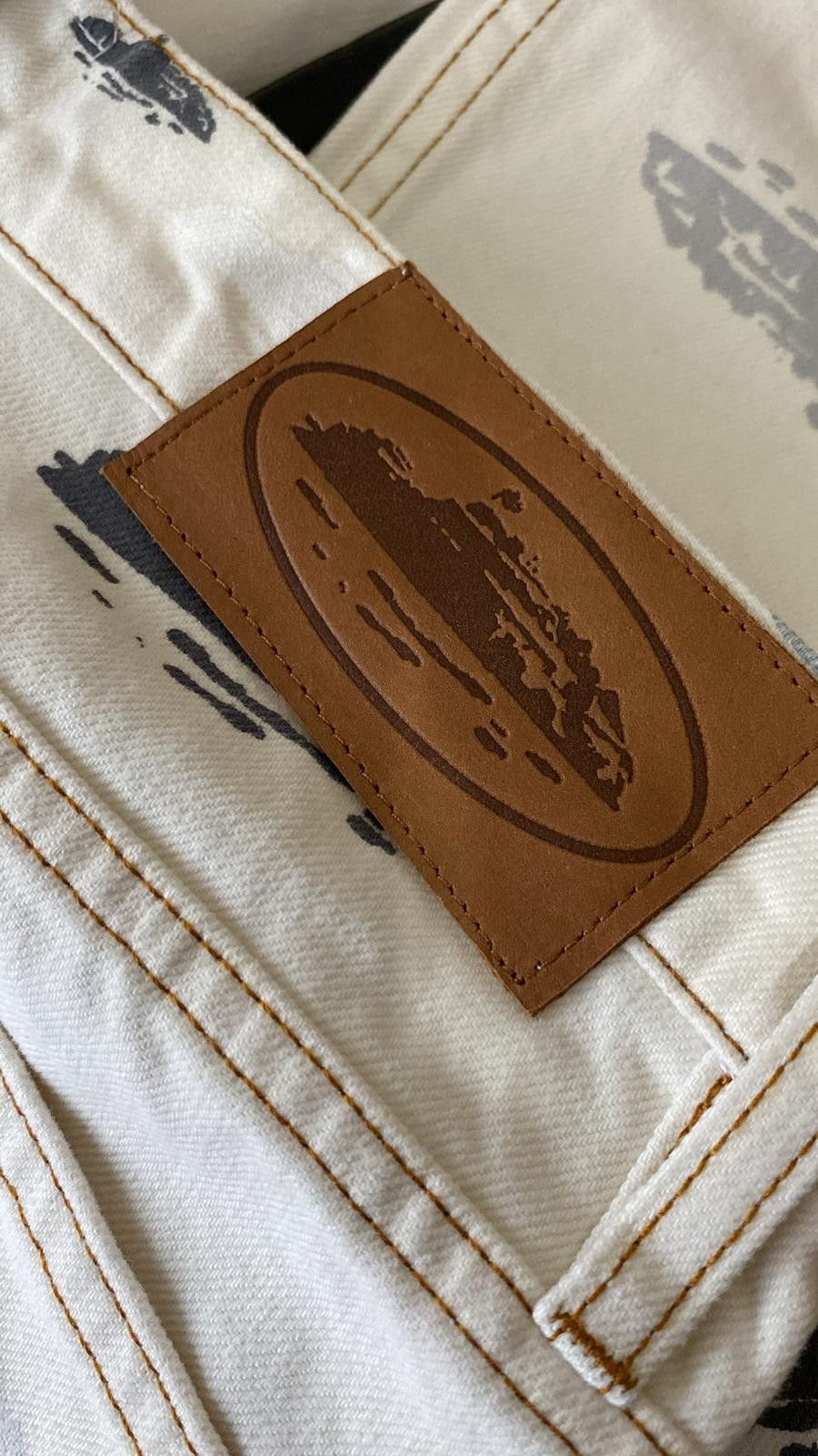 Corteiz Alcatraz Pattern Denim Jeans | Grailed