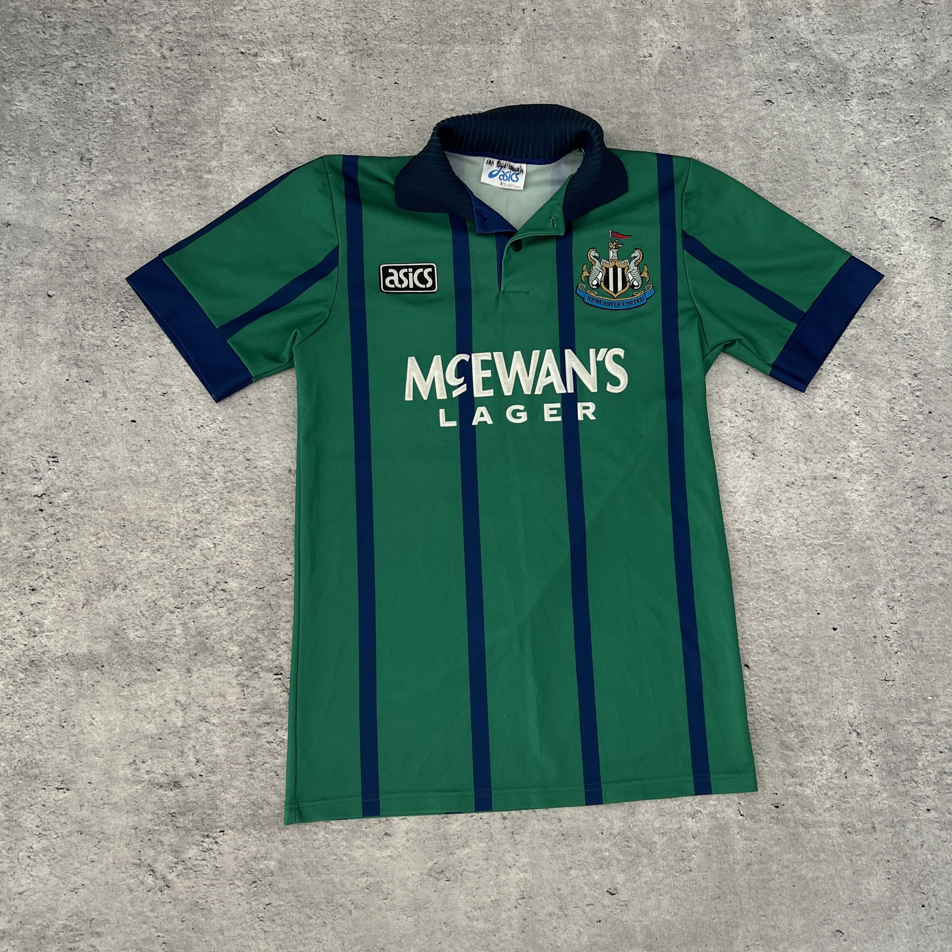 Asics × Soccer Jersey × Vintage NEWCASTLE UNITED 1994 1995 AWAY ...