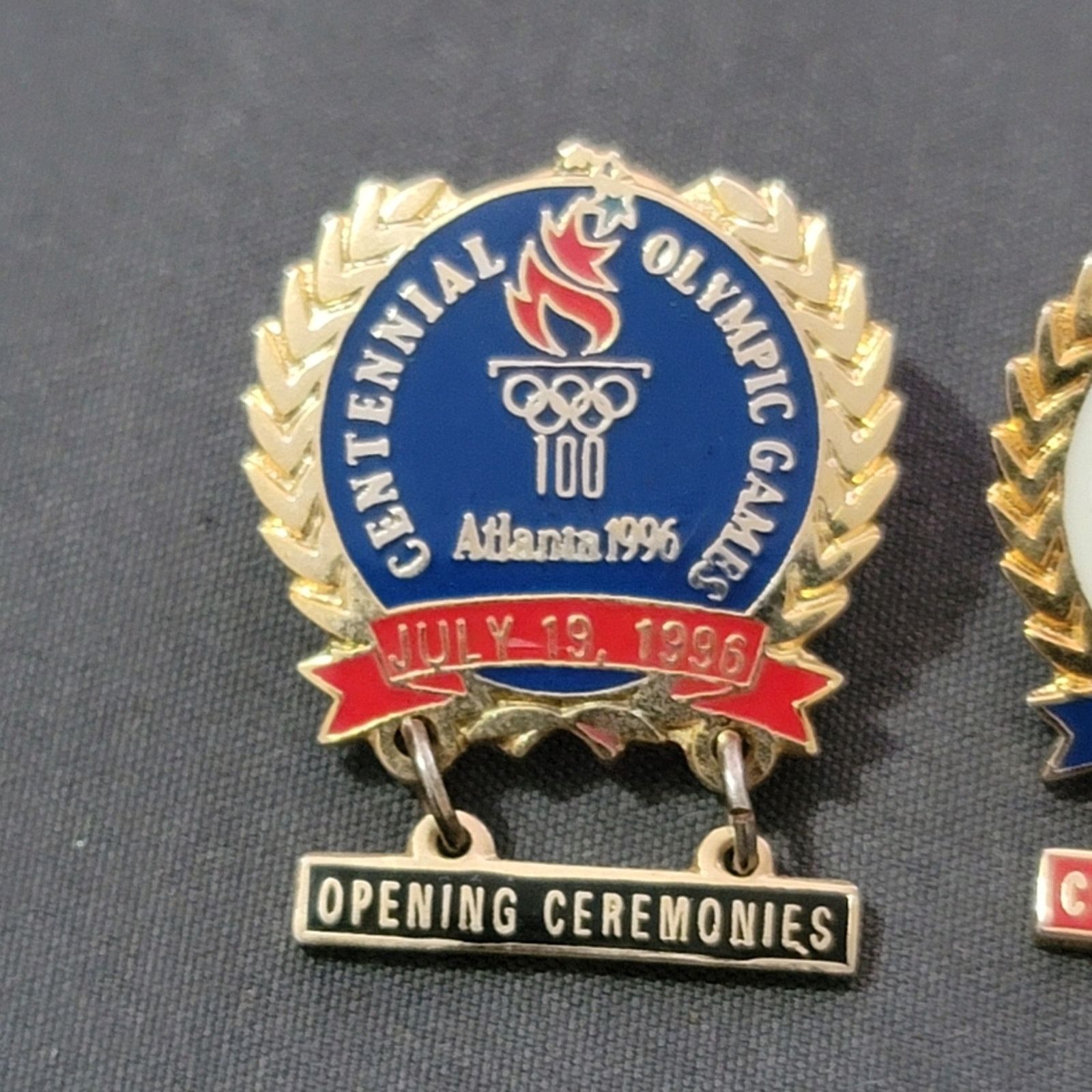 Usa Olympics Vtg 1986 Atlanta Olympics Opening & Closing Ceremonies Pin ...